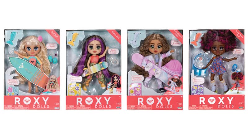 ROXY DOLLS (ROLLER SKATE, SKATEBOARD, SURF, AND SNOWBOARD) - The Toy Book
