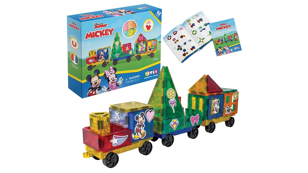 DISNEY JUNIOR MICKEY MOUSE TRAIN MAGNETIC TILE SET - The Toy Book