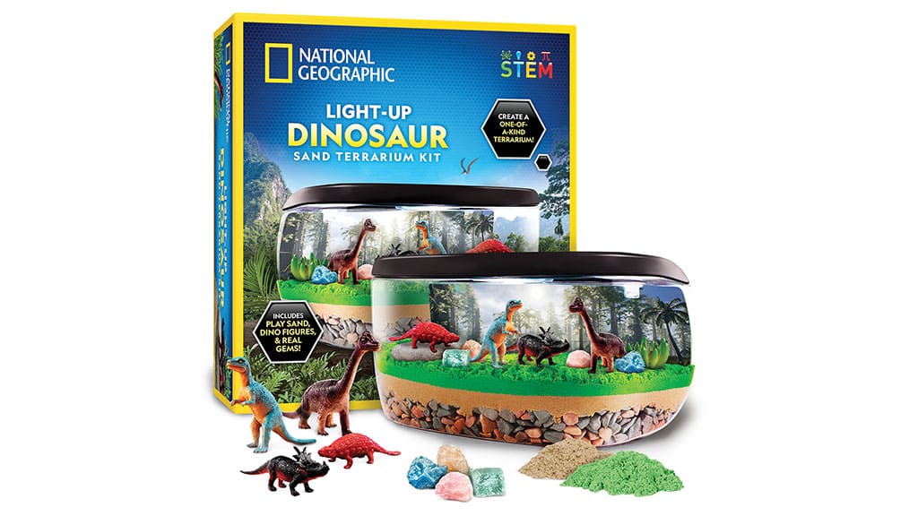 NATIONAL GEOGRAPHIC LIGHT-UP DINOSAUR SAND TERRARIUM KIT - The Toy Book