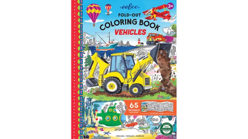 VEHICLES FOLD-OUT COLORING BOOK - The Toy Book